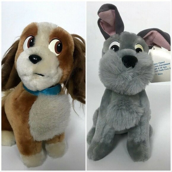 Disney | Toys | Vintage 8s Disney Lady The Tramp Plush Lady Scamp ...
